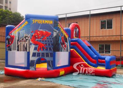 China 6x5m Kids Spiderman Inflatable Jumping Castle with Slide CE EN14960 Certified for sale