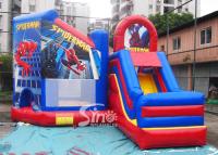 China 6x5m Kids Spiderman Inflatable Jumping Castle with Slide CE EN14960 Certified for sale