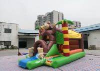 China 21x13 Kids Jungle Monkey Inflatable Combo Bouncy Castle For Theme Park for sale