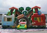China Jungle Theme Kids Backyard Inflatable Amusement Park 3m x 4m Digital Printing Outdoor Fun for sale