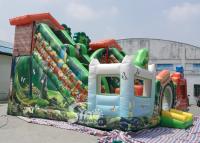 China Jungle Theme Kids Backyard Inflatable Amusement Park 3m x 4m Digital Printing Outdoor Fun for sale