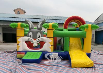 China Kids Party Jungle Rabbit Inflatable Bouncy Castle 7x6x4m Indoor Playground Fun for sale