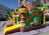 China Dinosaur Park Inflatable Bounce Slide Combo Jumping Castle With Slide For Inflatable Games for sale