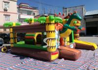 China Dinosaur Park Inflatable Bounce Slide Combo Jumping Castle With Slide For Inflatable Games for sale