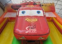 China 6m High Kids Inflatable Car Slide Extreme Speed Race for Outdoor Entertainment 8x5x6m for sale