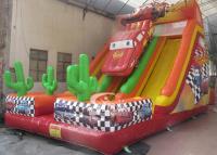 China 6m High Kids Inflatable Car Slide Extreme Speed Race for Outdoor Entertainment 8x5x6m for sale