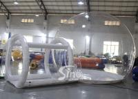 China 4m Outdoor Transparent Inflatable Camping Bubble Tent with 2m Frame Tunnel Entrance for sale
