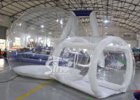 China 4m Outdoor Transparent Inflatable Camping Bubble Tent with 2m Frame Tunnel Entrance for sale