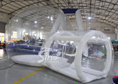 China 4m Outdoor Transparent Inflatable Camping Bubble Tent with 2m Frame Tunnel Entrance for sale