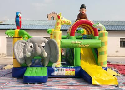 China Inflatable Elephant Bouncy Castle 7x6x4m Kids Indoor Outdoor Playground CE EN14960 for sale