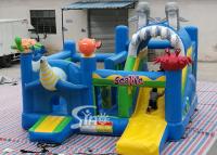 China Sealife Inflatable Bouncy Castle with Slide 7x6x4m for Kids Commercial Grade for sale