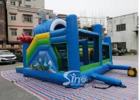 China Sealife Inflatable Bouncy Castle with Slide 7x6x4m for Kids Commercial Grade for sale