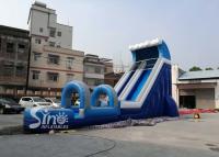 China Commercial Inflatable Water Slide for Kids 0.55mm PVC Tarpaulin Outdoor Water Park for sale