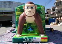 China Giant Jungle Monkey Inflatable Bounce House Obstacle Course For Kids Party Fun for sale