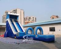China Commercial Inflatable Water Slide for Kids 0.55mm PVC Tarpaulin Outdoor Water Park for sale