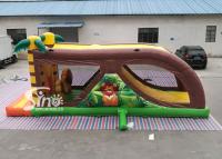 China 8m Kids Inflatable Jungle Bouncy Castle with Tunnel EN14960 Certified for sale