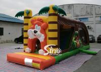 China 8m Kids Inflatable Jungle Bouncy Castle with Tunnel EN14960 Certified for sale