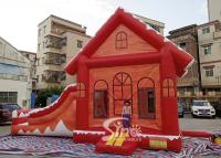China Commercial Inflatable Christmas Bouncy Castle with Slide 6.7x4.5x4.5m for sale