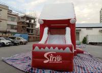 China Commercial Inflatable Christmas Bouncy Castle with Slide 6.7x4.5x4.5m for sale