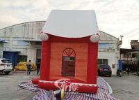China Commercial Inflatable Christmas Bouncy Castle with Slide 6.7x4.5x4.5m for sale