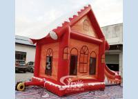China Commercial Inflatable Christmas Bouncy Castle with Slide 6.7x4.5x4.5m for sale