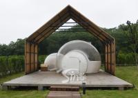 China 4m Outdoor Transparent Inflatable Camping Bubble Tent with Frame Tunnel Entrance 3 Year Warranty for sale