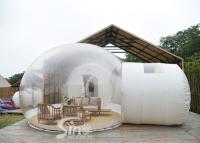 China 4m Outdoor Transparent Inflatable Camping Bubble Tent with Frame Tunnel Entrance 3 Year Warranty for sale
