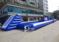 China Funny Children Inflatable Games , Blue Inflatable Water Soap Soccer Field for sale