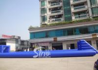 China Funny Children Inflatable Games , Blue Inflatable Water Soap Soccer Field for sale