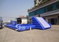 China Funny Children Inflatable Games , Blue Inflatable Water Soap Soccer Field for sale