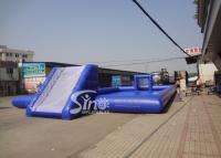 China Funny Children Inflatable Games , Blue Inflatable Water Soap Soccer Field for sale