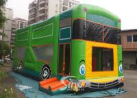 China Commercial Grade Giant Bus Inflatable Bouncer 10m with Slide and Pillows for Kids Entertainment for sale