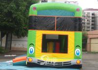 China Commercial Grade Giant Bus Inflatable Bouncer 10m with Slide and Pillows for Kids Entertainment for sale