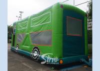 China Commercial Grade Giant Bus Inflatable Bouncer 10m with Slide and Pillows for Kids Entertainment for sale