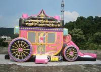 China Commercial Princess Carriage Bounce House with Slide 23x15x15 ft PVC Tarpaulin for sale