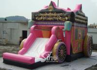 China Commercial Princess Carriage Bounce House with Slide 23x15x15 ft PVC Tarpaulin for sale