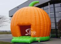 China Commercial Halloween Inflatable Pumpkin Bounce House Double Kids Party Outdoor 3m for sale