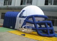 China Giant Commercial Inflatable Rugby Helmet Tunnel for Children Custom Size for sale