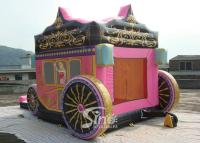 China Princess Carriage Inflatable Bouncy Castle 6x4m Lead Free PVC Tarpaulin with Slide for sale