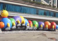 China Outside 18m Long Funny Caterpillar Inflatable Tunnels Double N Quadruple Stitching for sale