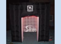 China 8x8 ft black cube colorful LED inflatable photo booth with custom logo printed for sale