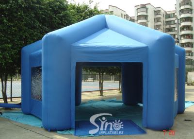 China Outdoor Hexagon Air Inflatable Tents make with coated nylon for Temporary Warehouse for sale