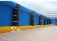 China Outdoor Giant Inflatable Volleyball Court Bouncing Castle 21x7m for Party Interactive Sports Game for sale