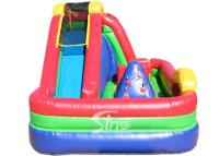China Commercial Inflatable Playground 15x8x7.5m Lead Free PVC Tarpaulin for Kids for sale