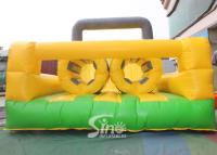 China Yellow Outdoor Inflatable Obstacle Course 11.4m x 3.6m for Adults Commercial Use for sale