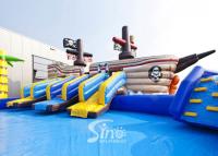 China Amazing Shark And Pirate Inflatable Water Park With Big Pool for sale