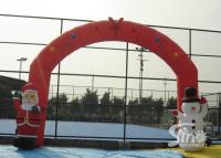 China Outdoor 8x4m Inflatable Christmas Arch with Santa Claus and Snowman for Advertising for sale