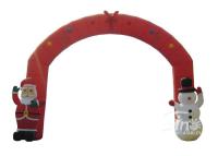 China Outdoor 8x4m Inflatable Christmas Arch with Santa Claus and Snowman for Advertising for sale