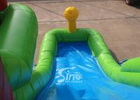 China Kids Inflatable Combo Water Bounce House with Pool and Water Gun 6x5x2.5m CE Certified for sale