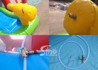China Kids Inflatable Combo Water Bounce House with Pool and Water Gun 6x5x2.5m CE Certified for sale